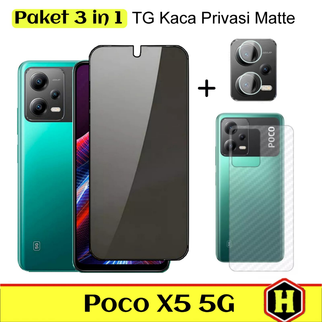 Jual NEW Paket 3IN1 Screen Guard For POCO X5 5G / POCO X5 PRO 5G Anti Gores Layar Free TG Camera ...