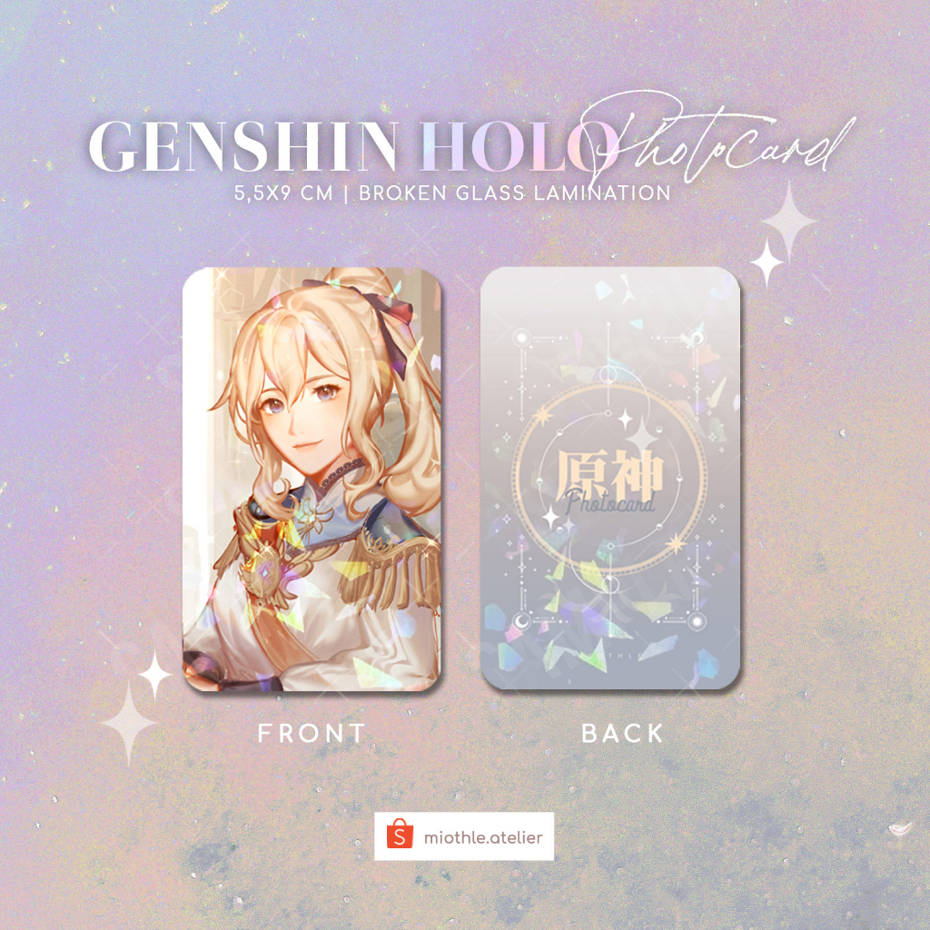 Jual Genshin Impact Holo Photocard Diluc Jean Raiden Ei Yae Miko 7219