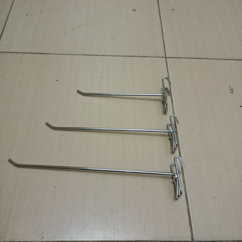 Jual hook ram besi gantungan aksesoris 20cm 25cm 30cm x 6mm tebal ...