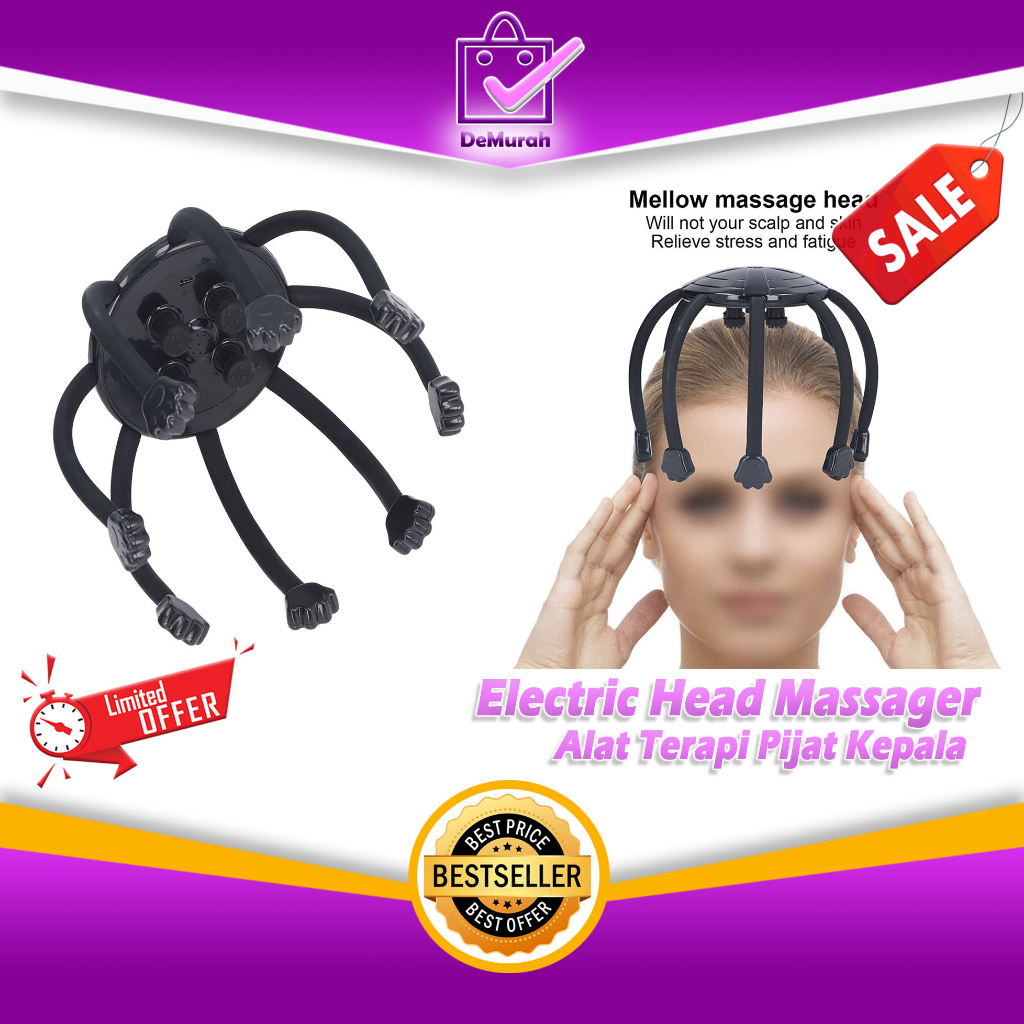Jual Alat Terapi Pijat Kepala Electric Head Massager Intelligent Head ...