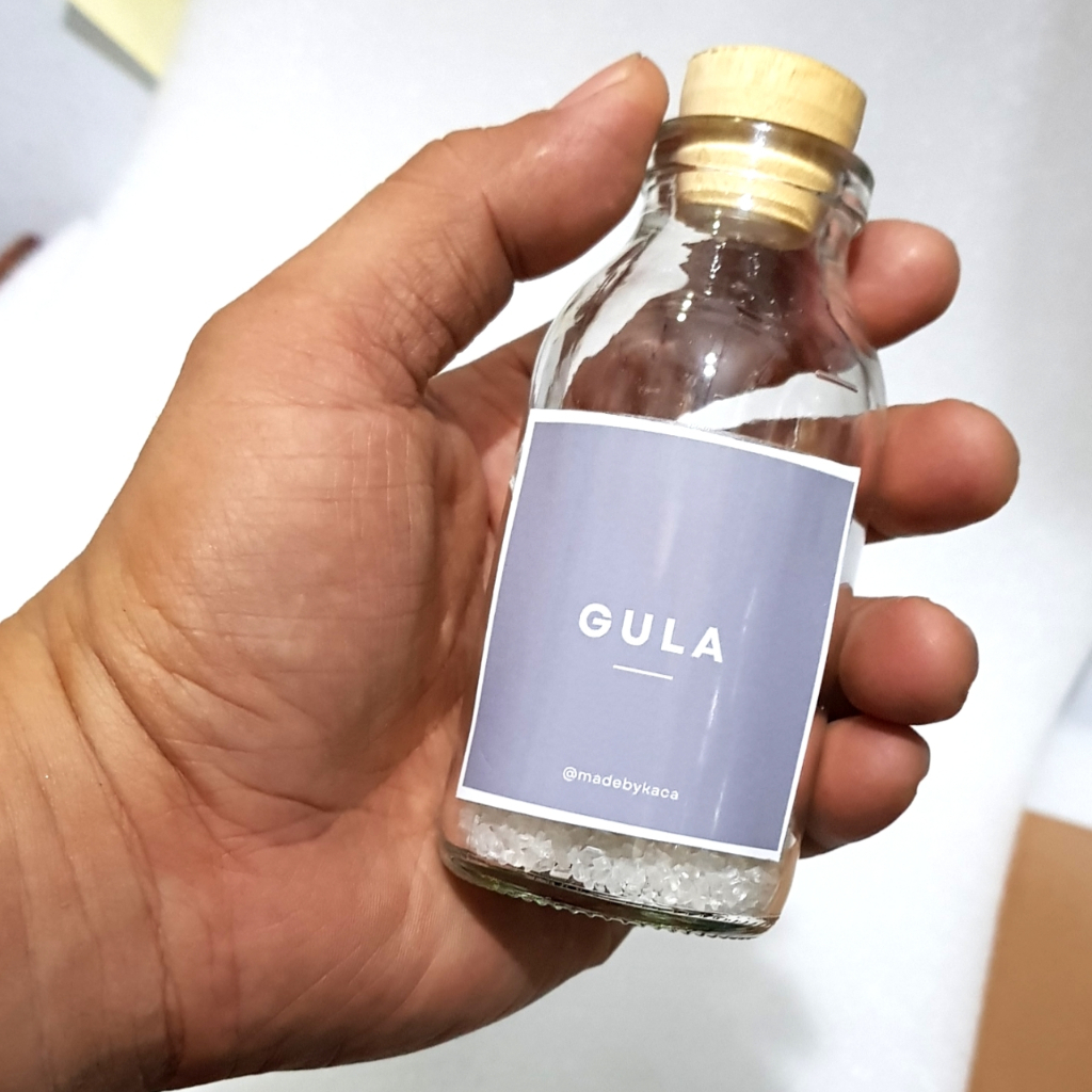 Jual [GW] Botol Bumbu aesthetic rustic / Botol bumbu kaca + lebel nama ...