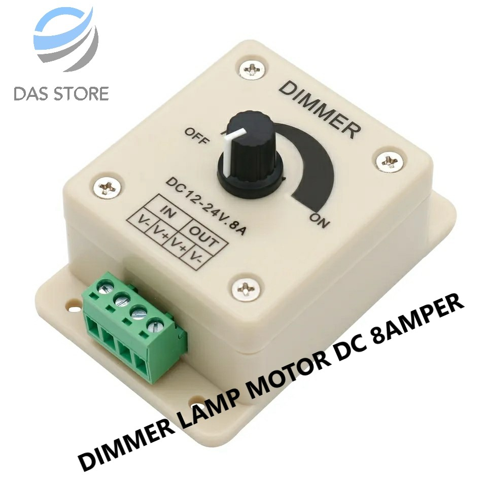 Jual Dimmer Lampu LED DC 12V - 24V 8A Peredup dan pengatur kecepatan ...