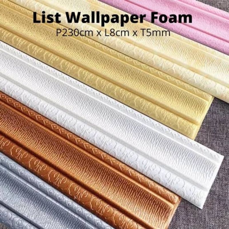 Jual LIS BORDER FOAM 8 CM WALLFOAM borders pembatas dinding ukuran ...