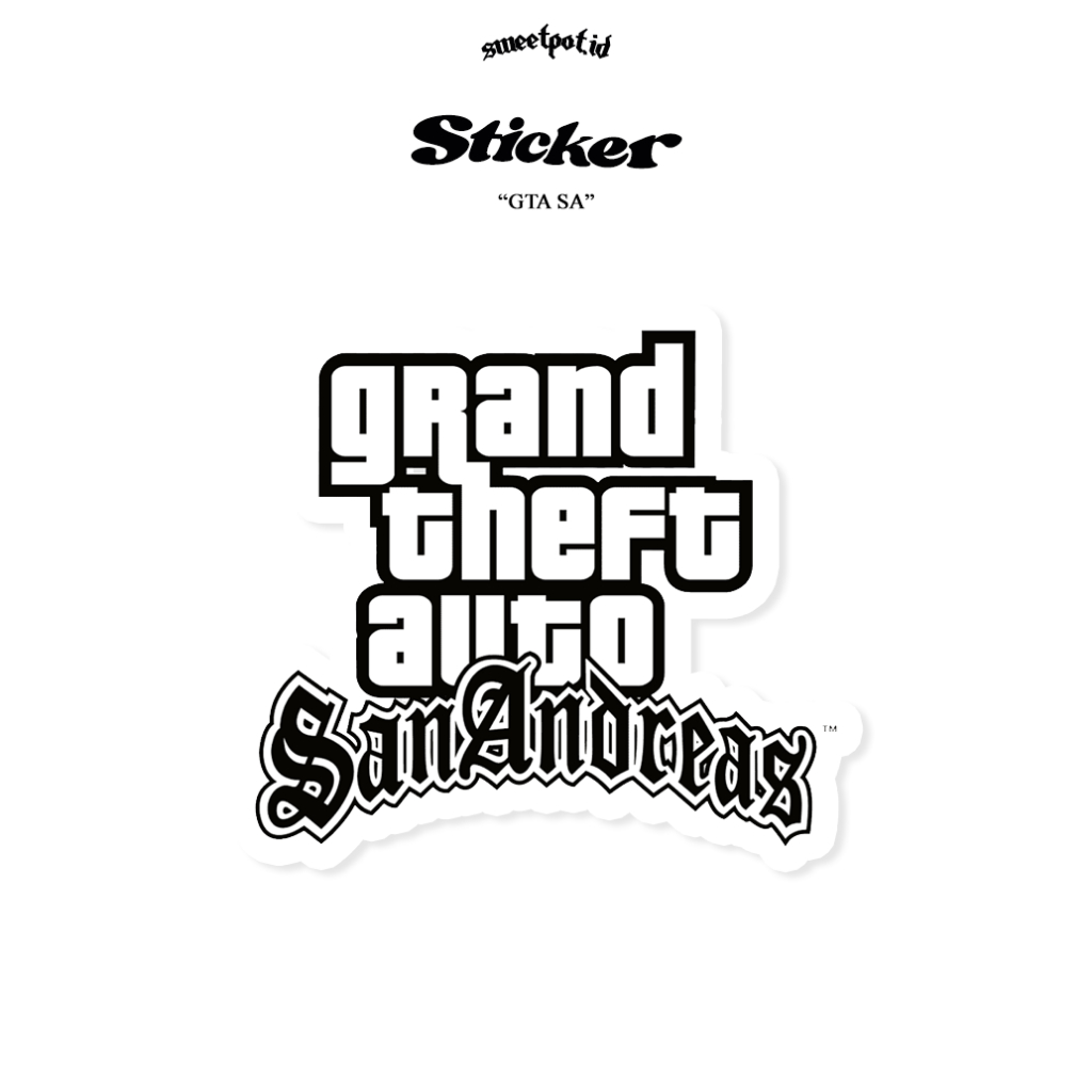 Jual (BISA COD) STICKER ECER [GTA SA] / STIKER CASUAL / STICKER ...