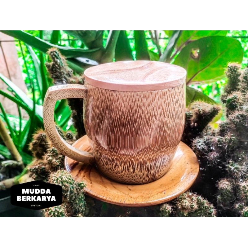 Jual Gelas Cangkir Bambu Jumbo Unik Kerajinan Tangan Cantik Bamboo ...