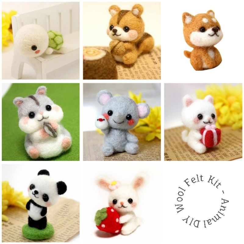 Jual DIY Wool Felt Kit - Animal | Shopee Indonesia