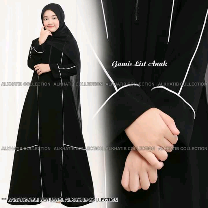 Jual Abaya anak dan dewasa -gamis arab kekinian-dress hitam terbaru-abaya asmah gesper anak ...