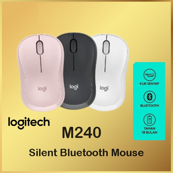 Jual Logitech Mouse M240 Wireless Bluetooth Silent Click M 240 | Shopee ...