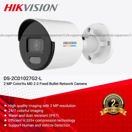 Jual HIKVISION IP CAMERA 2MP COLORVU BULLET DS-2CD1027G2-L | Shopee ...