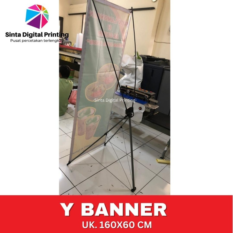 Jual Cetak Y Banner Bahan Flexy Ukuran 160 x 60 cm / Standing Banner ...