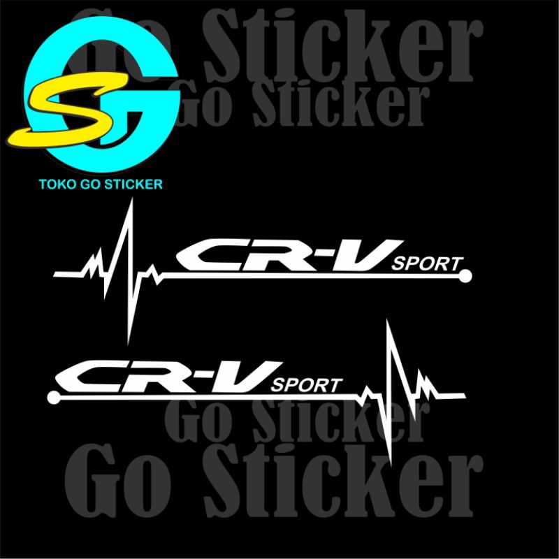Jual Sticker CR-V Sport, (2pcs) Stiker Mobil, Stiker CR V Sport, Logo ...