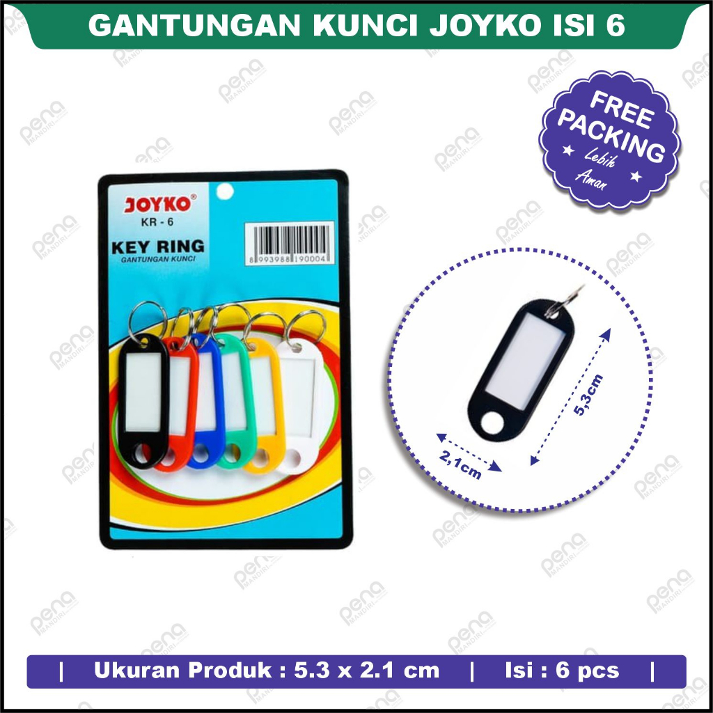 Jual Gantungan Kunci Key Ring Joyko (isi 6) | Shopee Indonesia