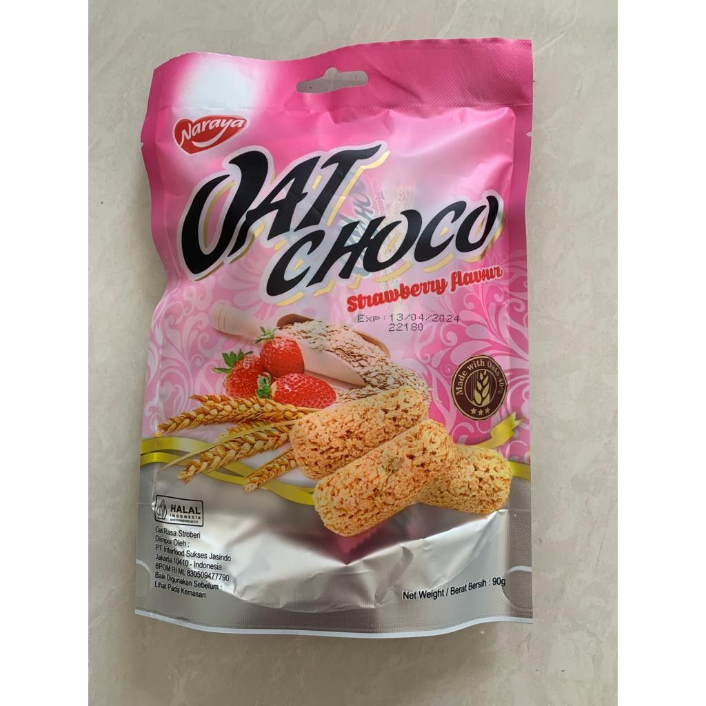 Jual Naraya Oat Choco 90gr STRAWBERRY Flavour / Oat Rasa Stroberi ...