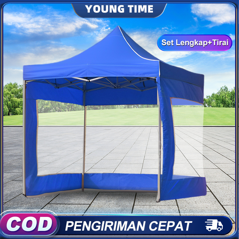 Jual Tenda Jualan Set Lengkap Tenda Lipat Dinding Tenda Bazar 600D ...