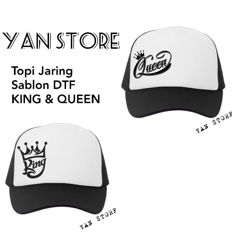 Jual Topi Tracker Jaring KING&QUEEN | Shopee Indonesia