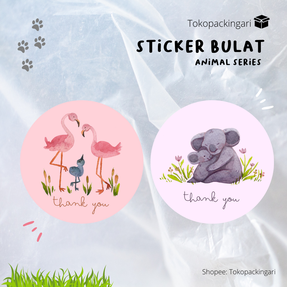 Jual Stiker Bulat | Sticker Animal | Sticker Hewan | Stiker Bulat segel ...