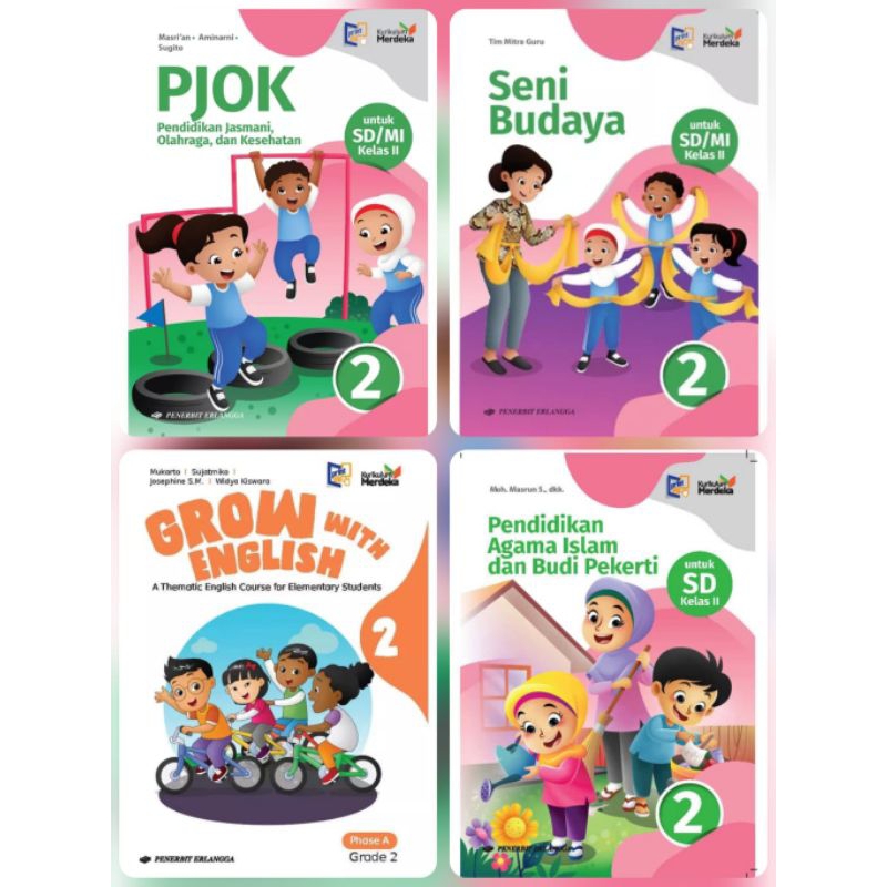 Jual Buku Paket Pelajaran Kurikulum Merdeka Kelas 2 SD/MI Erlangga | Shopee Indonesia