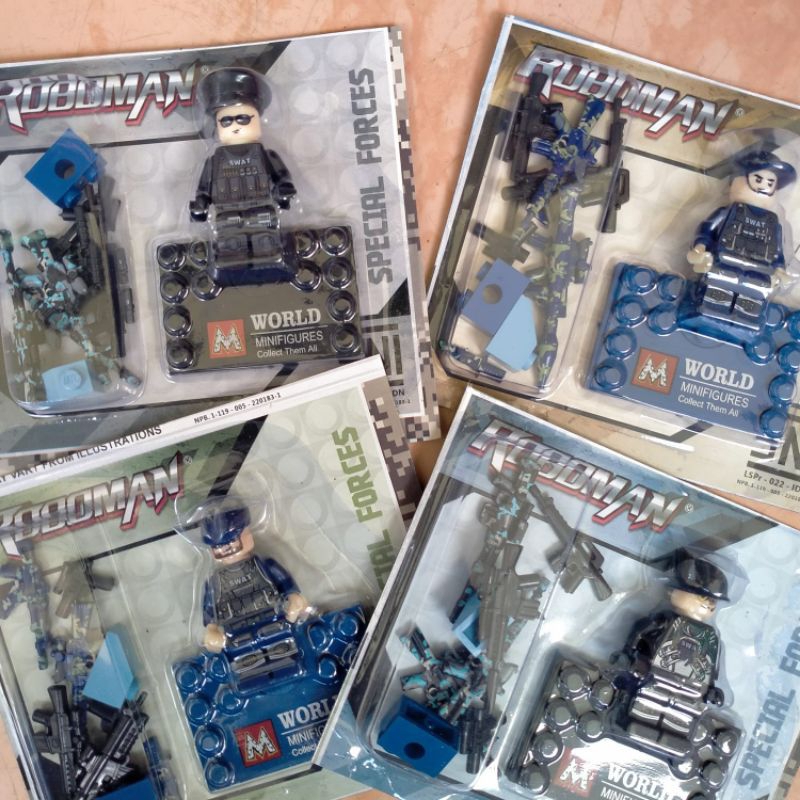 Jual PROMO Mainan Lgo Robot Rakit Rboman Mini Blok Motif Swat Polisi ...