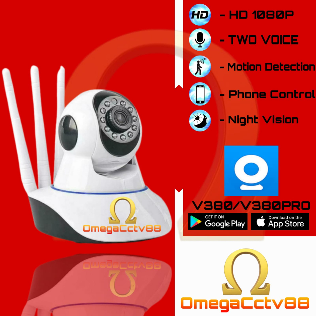 Jual IP Camera BabyCam IP Cam V380 Kamera IP Cam V380 PRO 3antena indoor PTZ | Shopee Indonesia