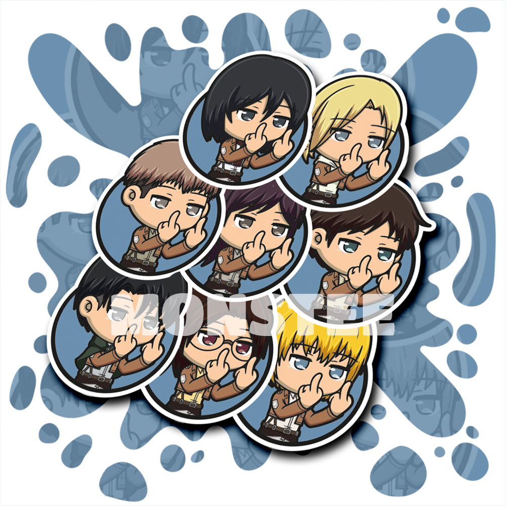 Jual Stiker Anime Chibi Attack on Titan Sticker Vinyl Shingeki no ...