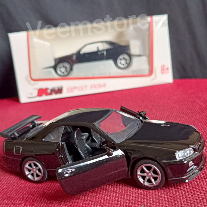 Jual Die Cast 1:36 Nissan Skyline GTR R34 [JackieKim] Open Doors ...