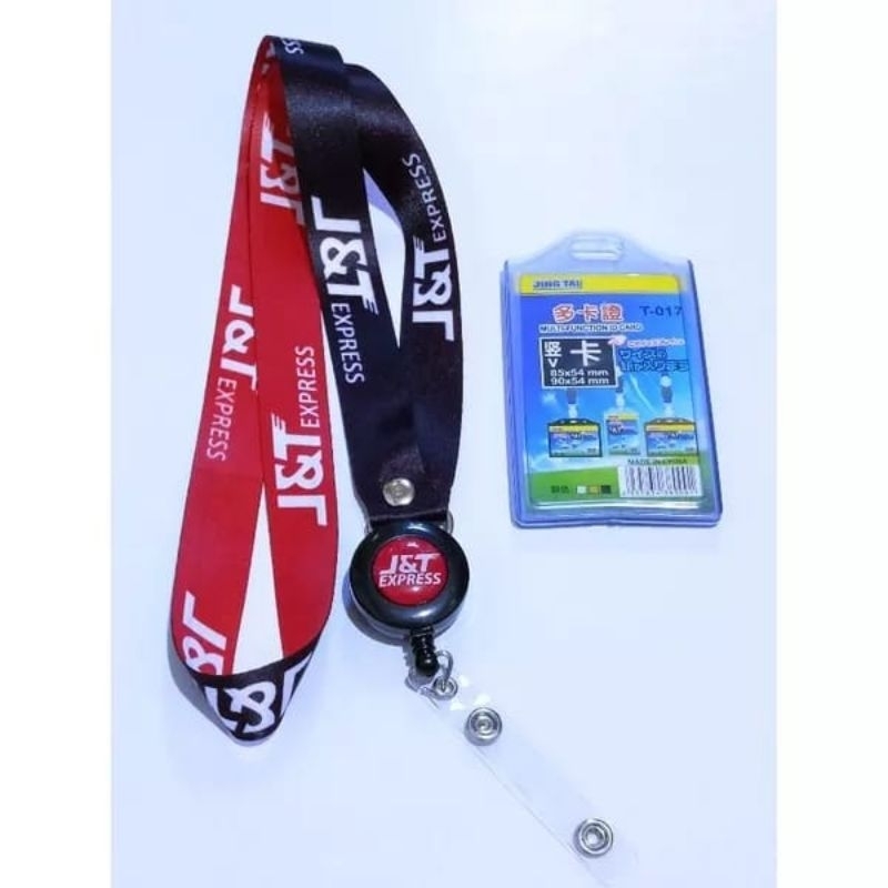 Jual Lanyard jnt ID card J&T | tali nametag Jnt | Shopee Indonesia