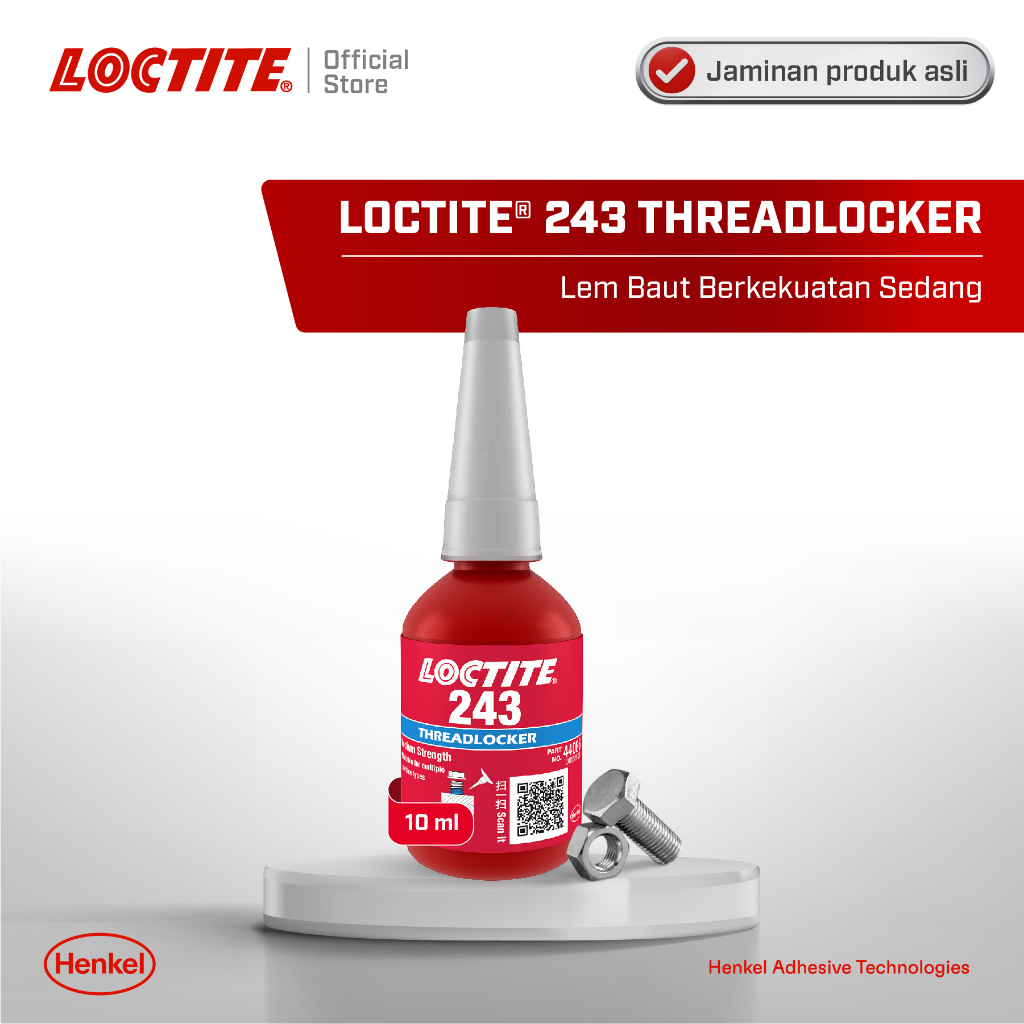 Jual Henkel LOCTITE 243 Threadlocker Lem Baut - 10 ml | Shopee Indonesia