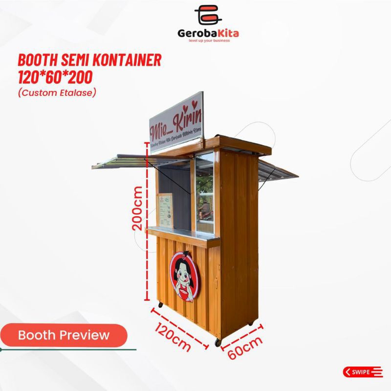Jual Booth Semi Kontainer Etalase Kaca/ Booth Murah Bagus | Shopee ...