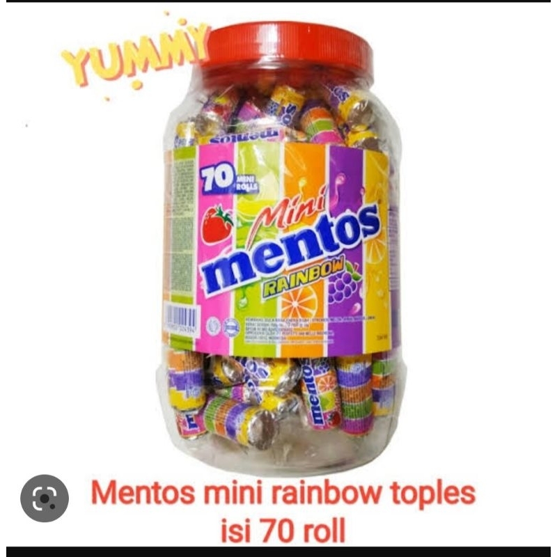 Jual Mini mentos rainbow (1 toples isi 70 pcs) | Shopee Indonesia
