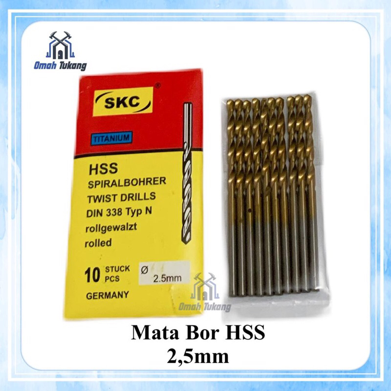 Jual Mata Bor Besi HSS 2,5mm Kuning / Mata Bor Kuning 2,5mm | Shopee ...