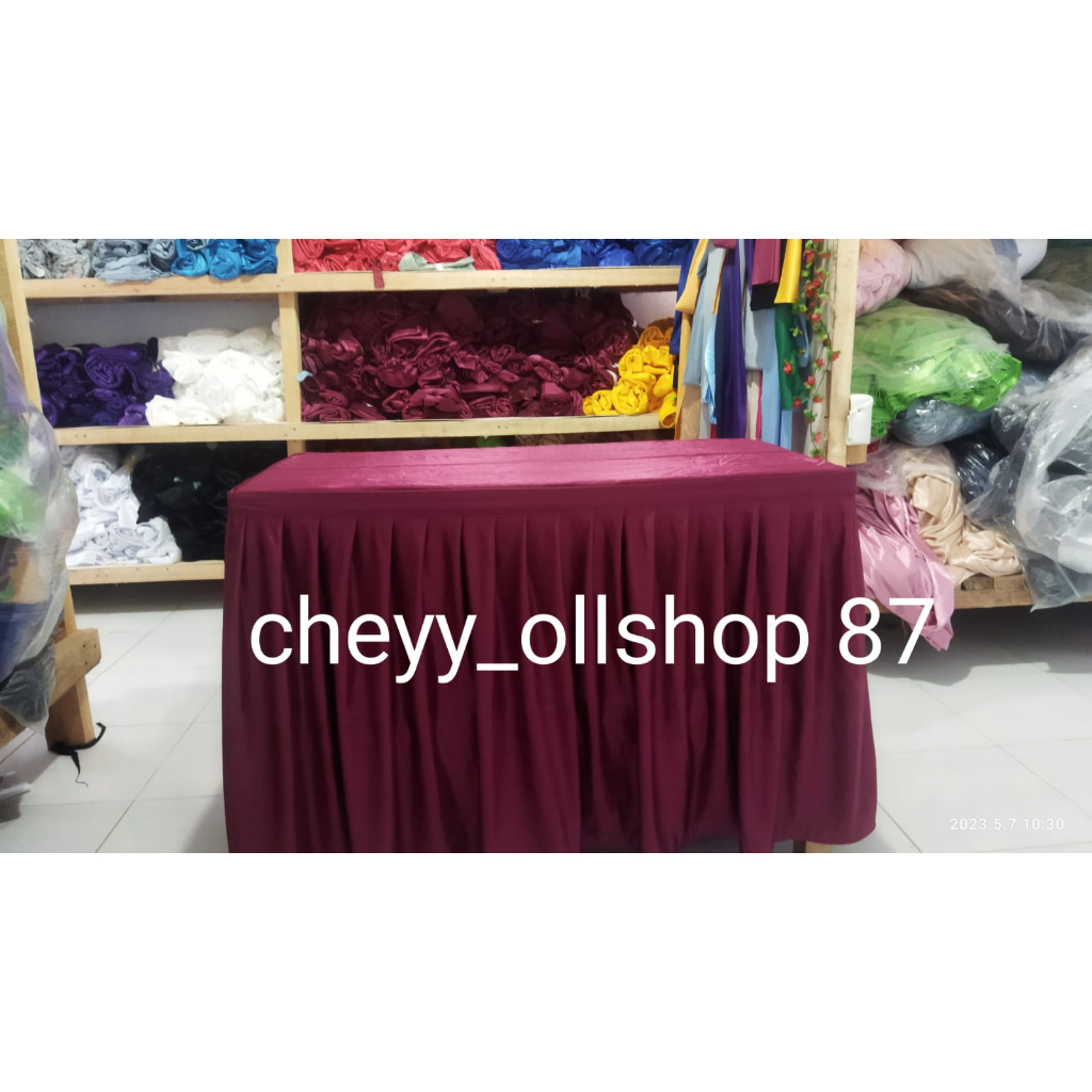 Jual Dekorasi meja/ skriting /rok meja sudah dirempel dari kain filamin ...
