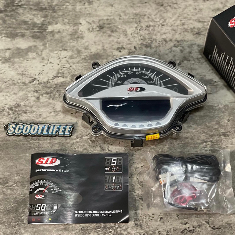 Jual Speedometer Digital Speedo SIP Silver For Vespa Sprint Primavera ...