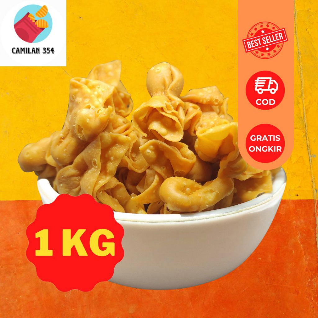 Jual [KILOAN] Camilan Pangsit Isi Abon - 1000gr / Cumi Pangsit Gurih ...