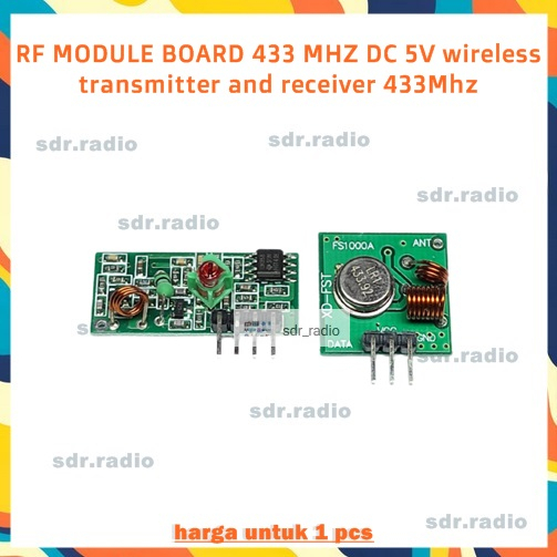 Jual RF MODULE BOARD 433 MHZ DC 5V wireless transmitter and receiver ...