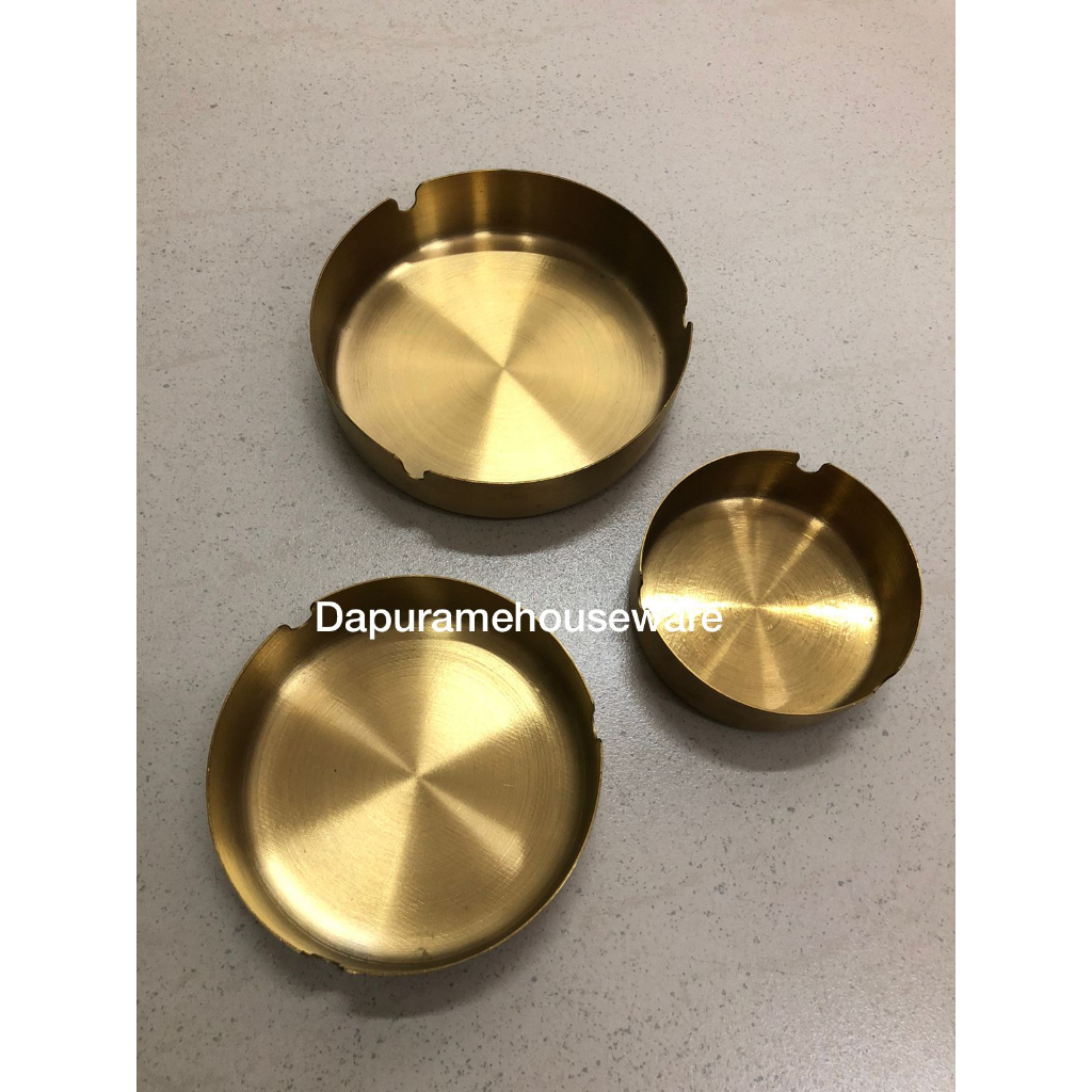 Jual ASBAK BULAT GOLD / ASBAK MEWAH | Shopee Indonesia