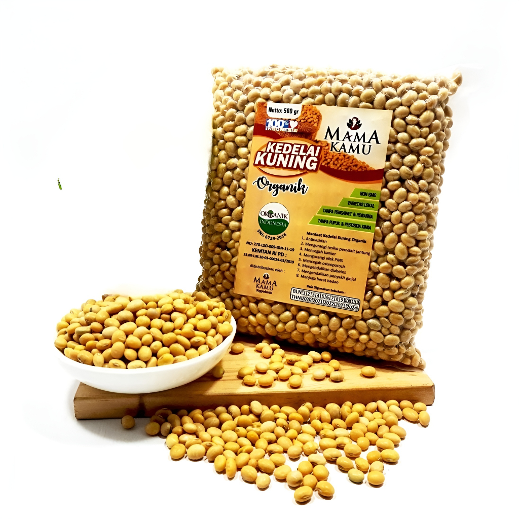 Jual Kedelai Kuning Organik Kemasan Vakum 500gr | Shopee Indonesia