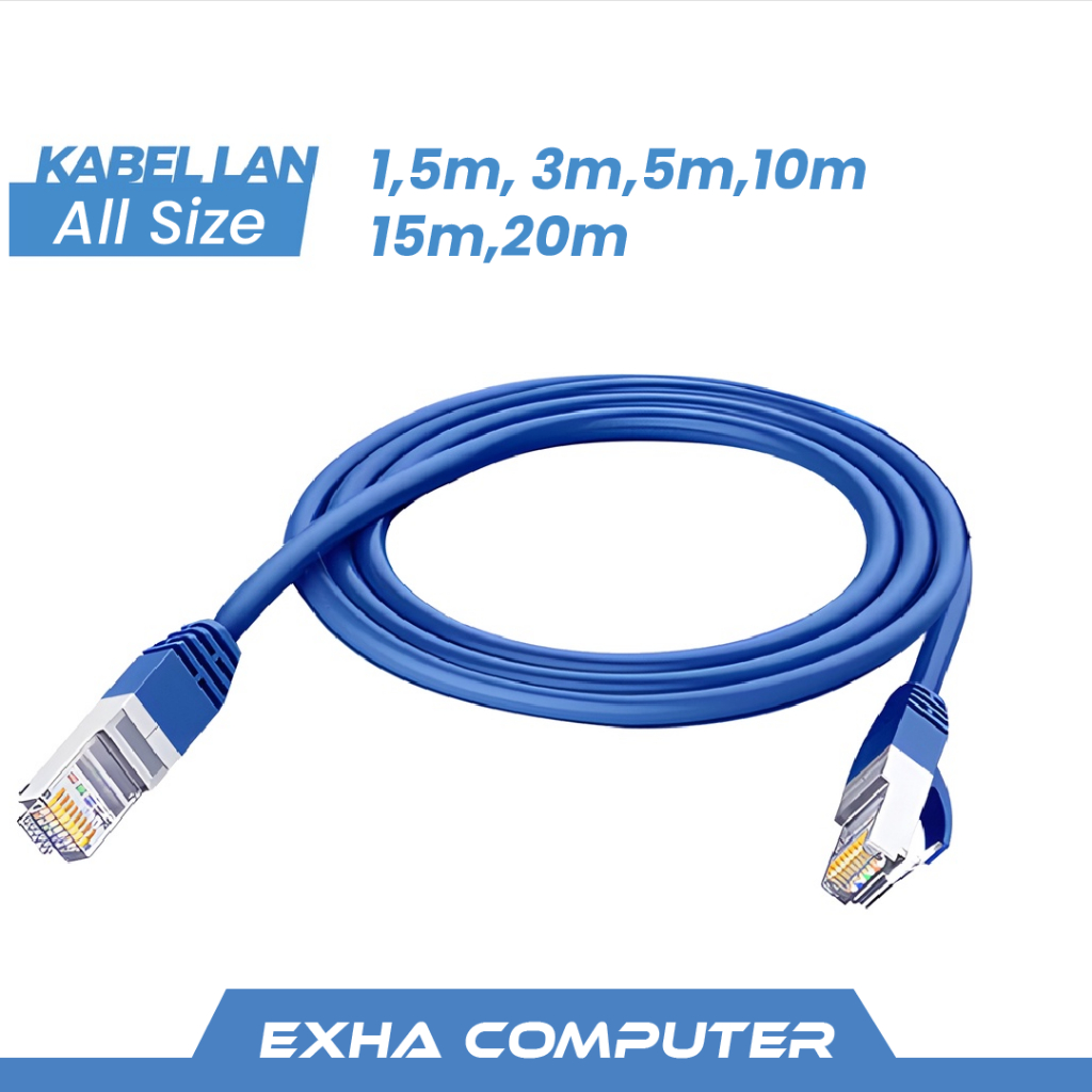 Jual Kabel LAN UTP Cat 5e 1,5m 3m 5m 10m 15m 20m Kabel Internet | Shopee Indonesia