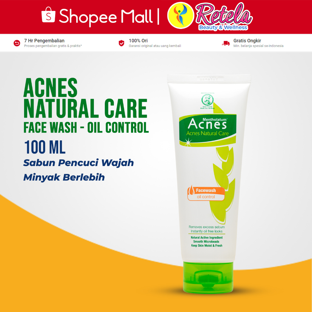 Jual Acnes Natural Care Facial Wash Oil Control 100G / Acne Face Wash ...