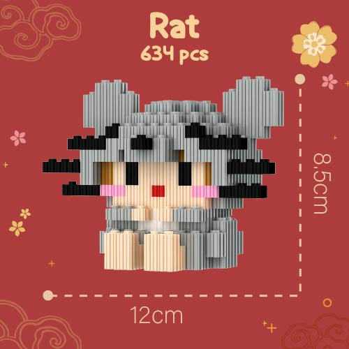 Jual BLOCK CITY NANO BLOCK 12 SHIO SERIES / 12 Chinese Zodiac / BRICKS ...