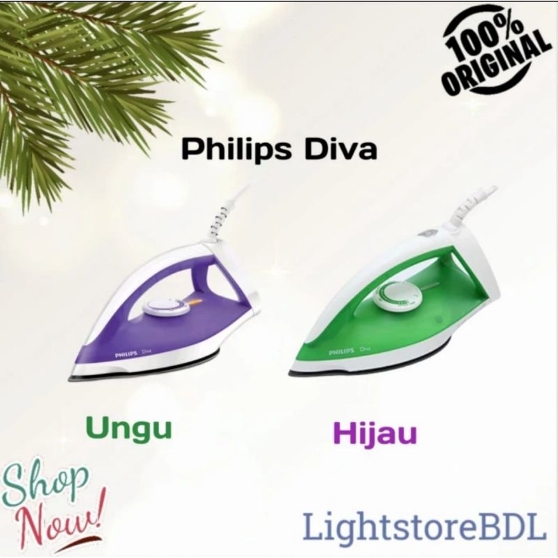 Jual SETRIKA PHILIPS DIVA / DRY IRON GC 122 / GC-122 / GC122 [350 WATT] (GARANSI RESMI) | Shopee ...