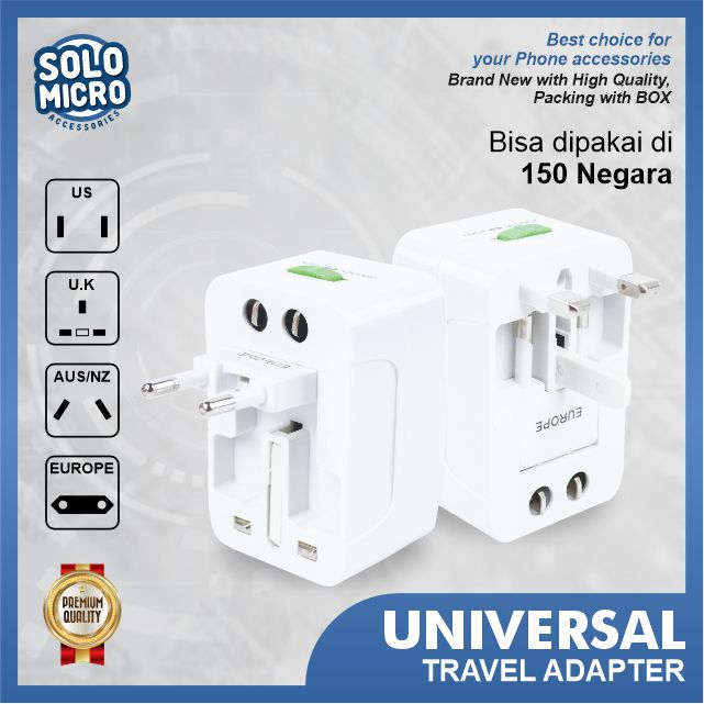 Jual Colokan Universal Traveling Adapter Listrik Internasional Original ...