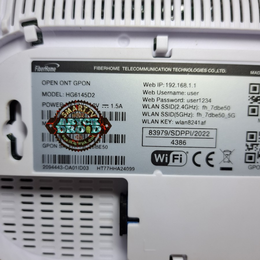 Jual Router Modem Wifi Ont FIBERHOME HG6145D2 5GHZ Dual Band | Shopee ...