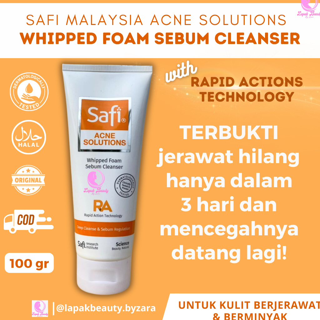 Jual Safi Anti Acne Cleanser Sabun Muka Jerawat Penghilang Bekas ...