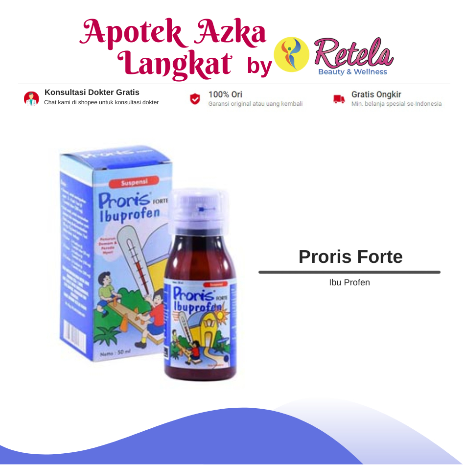 Jual PRORIS SUSP FORTE 50ML STRAWBERRY (Exp november 2025) | Shopee ...