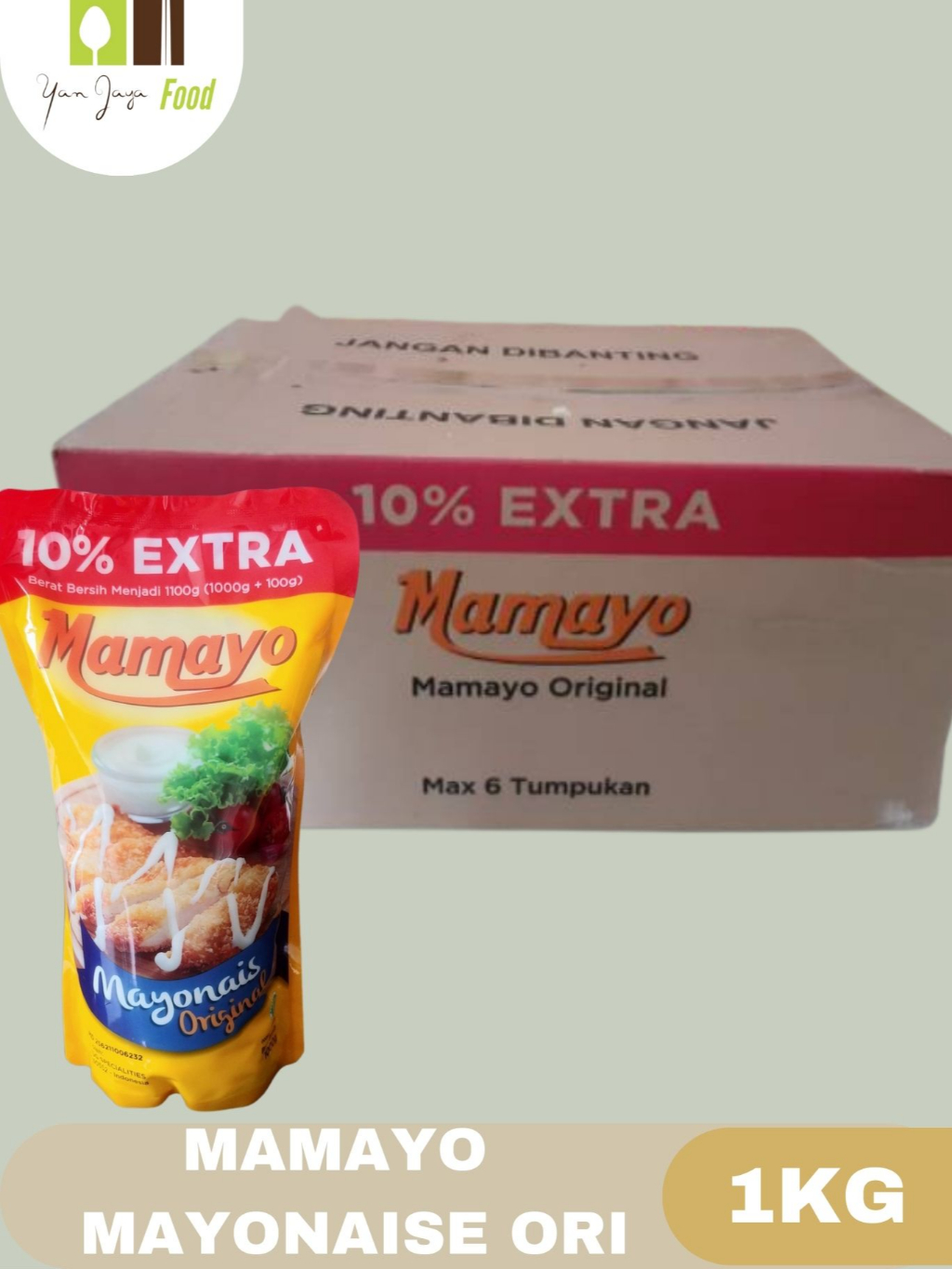 Jual Mamayo Mayonaise Original 1KG isi 12 Pcs 1 Carton | Shopee Indonesia