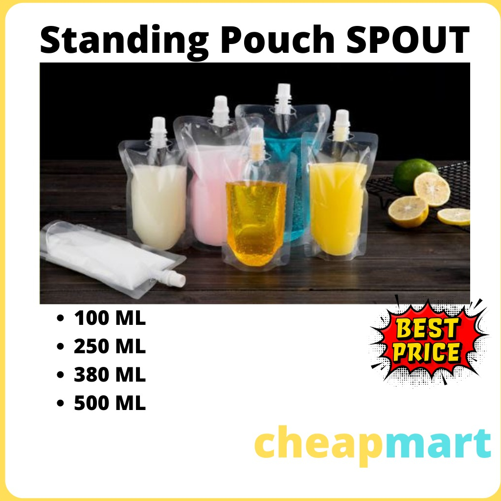 Jual Plastik Standing Pouch SPOUT Liquid, Cairan, Sabun, Minuman, dan ...