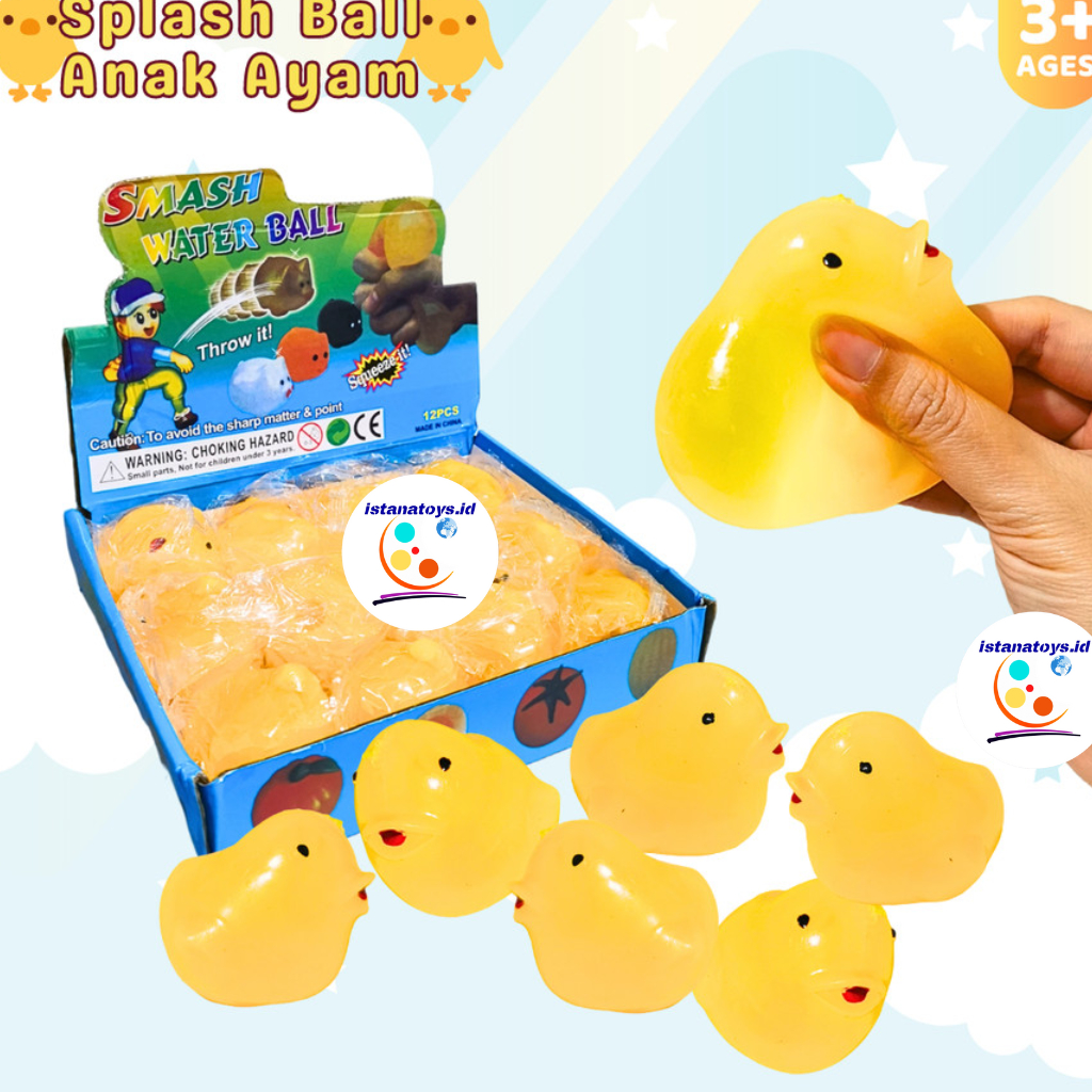 Jual ID Mainan Squishy Anti stress Splash Ball Anak Ayam / Itik ...