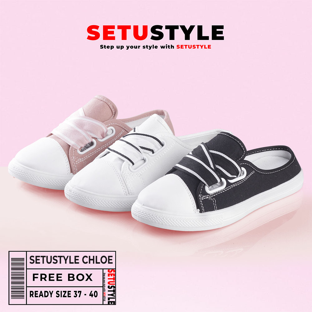Jual SETU Style Chloe Sepatu Slip On Wanita Tali Besar | Shopee Indonesia