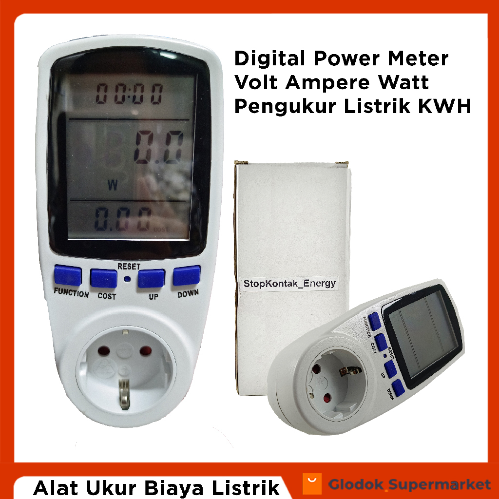 Jual Digital Power Meter Volt Ampere Watt Pengukur Listrik KWH | Shopee Indonesia