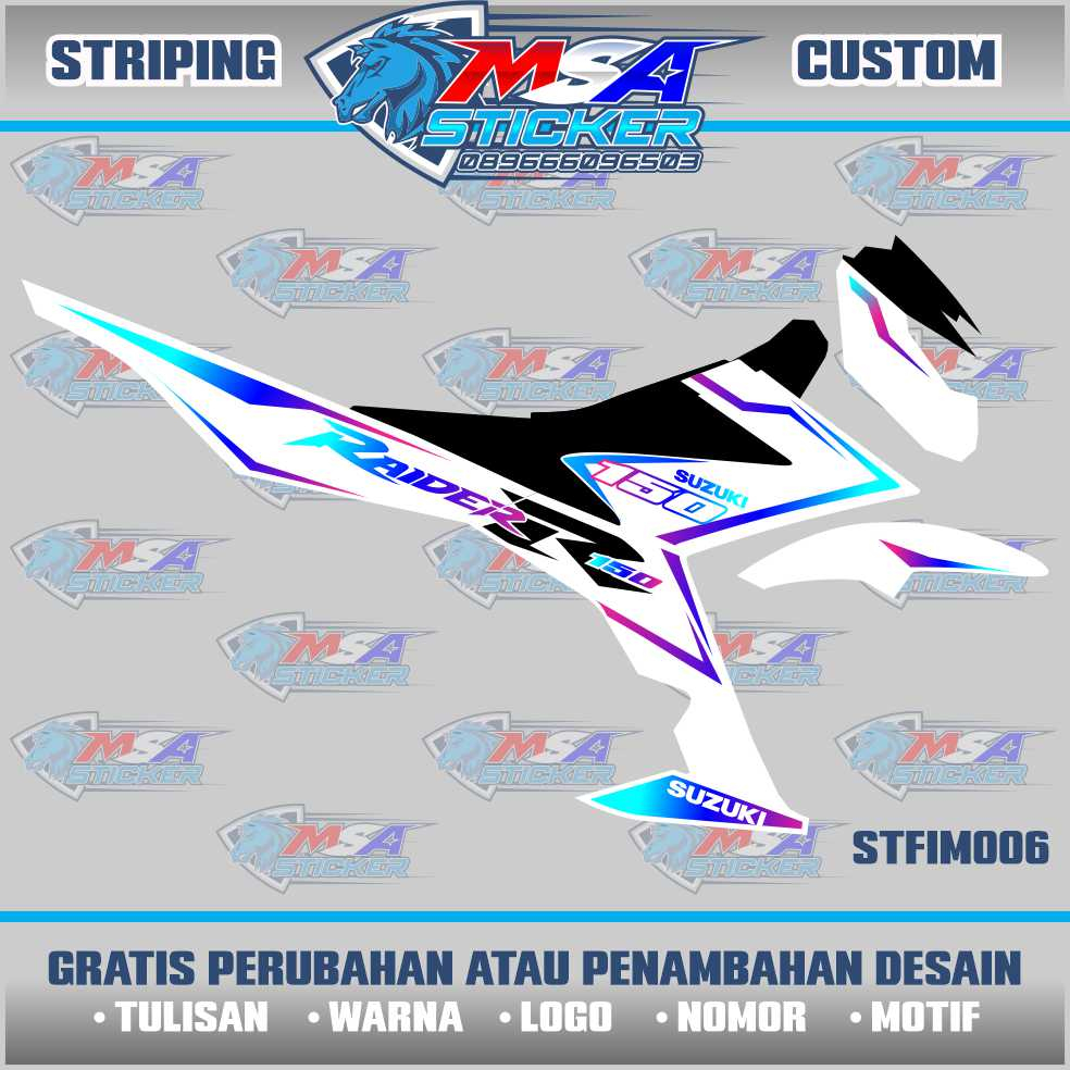Jual STRIPING CUSTOM SUKA SUKA SUZUKI SATRIA FU INJEKSI STICKER VARIASI ...